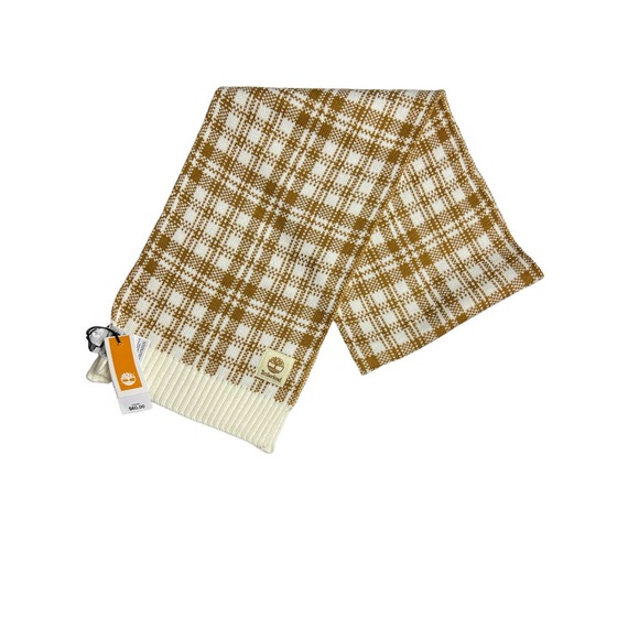 Timberland | Accessories | Nwt Timberland Golden Brown White Scarf 62in ...